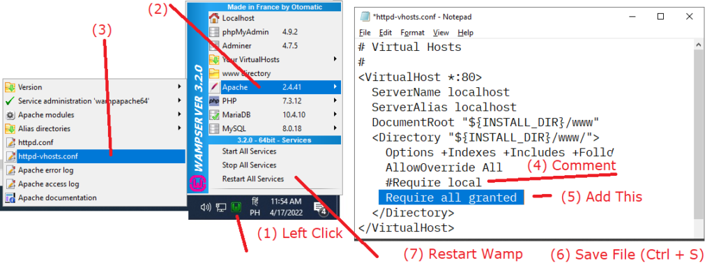 How To Access Wamp Localhost From Mobile Or Local Network